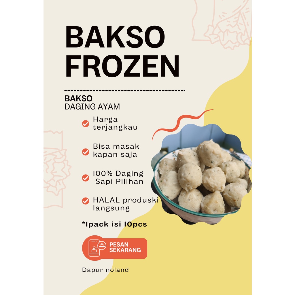 Jual Bakso Ayam Frozen 100% Halal baso ayam frozen | Shopee Indonesia