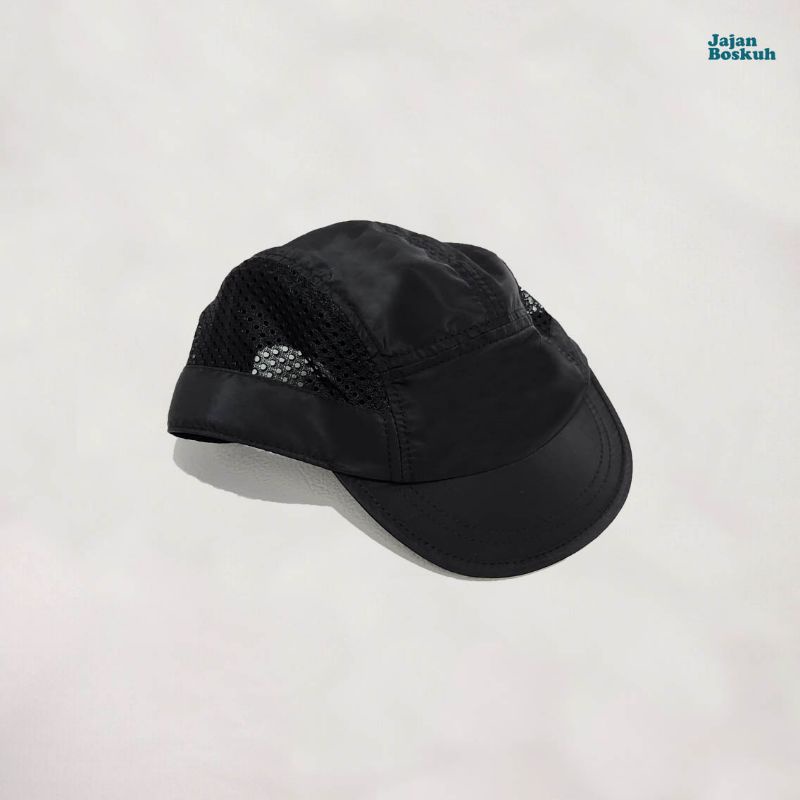 Jual Topi Running Cap Duckbill V3 Polos Full Black | Shopee Indonesia