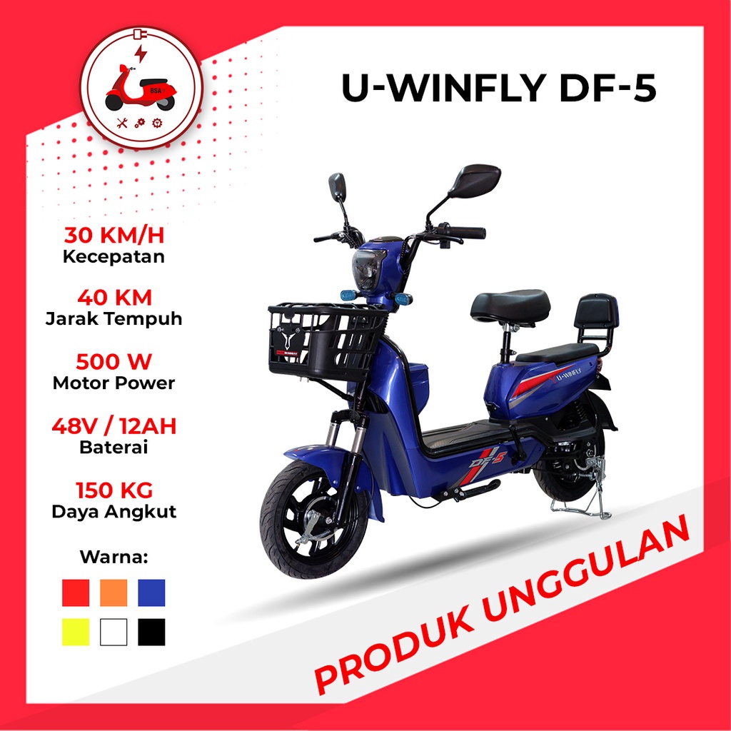 Jual SEPEDA LISTRIK E-BIKE UWINFLY DF-5 BY UWINFLY | Shopee Indonesia