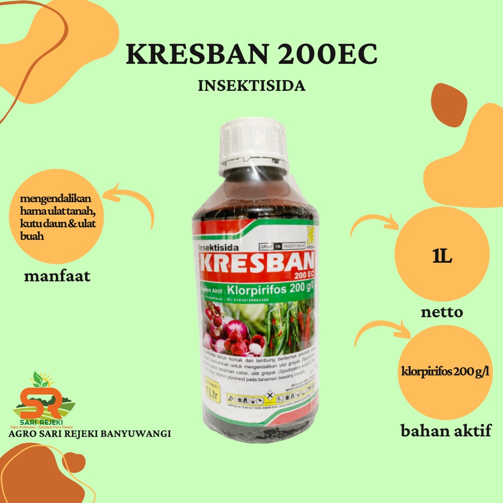 Jual KRESBAN 200EC 1L INSEKTISIDA (MIRIP DURSBAN) | Shopee Indonesia