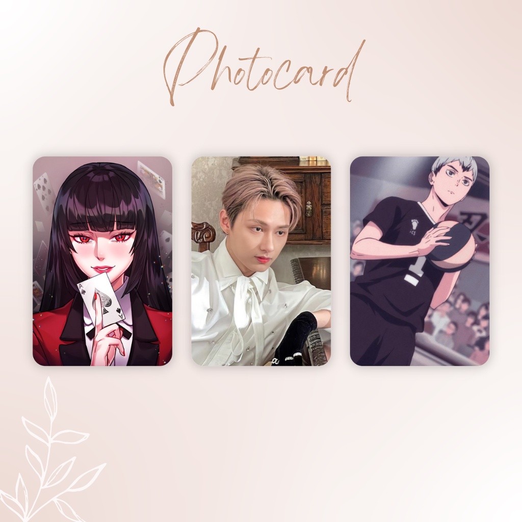 Jual [260 GSM] CETAK CUSTOM PHOTOCARD FREEBIES ANIME KPOP COSCARD ...