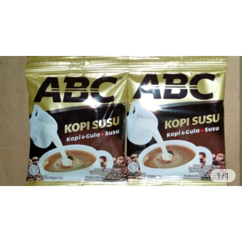 Jual kopi susu ABC 1 sachet 20 gram kopi gula susu | Shopee Indonesia
