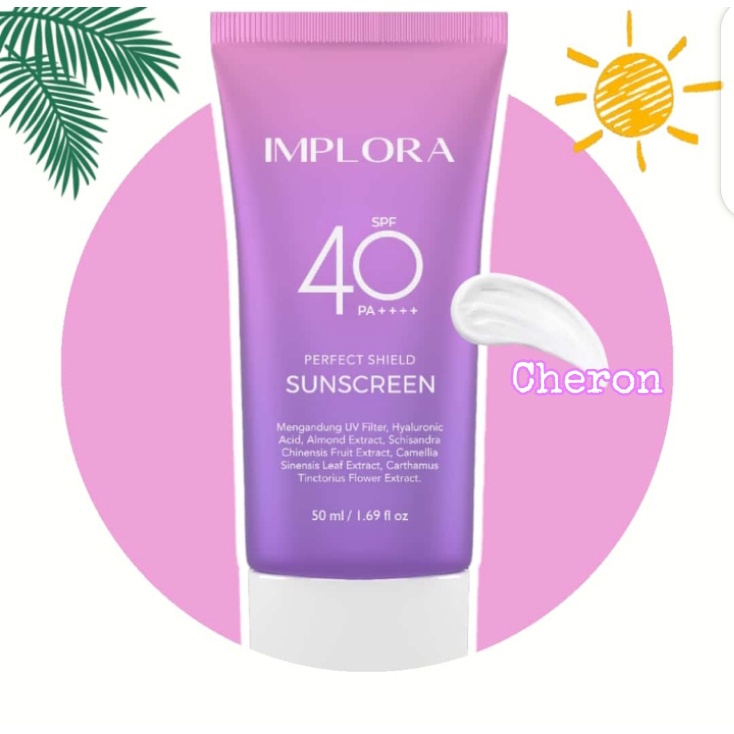 Jual IMPLORA PERFECT SHIELD SUNSCREEN SPF40 PA++++ 50ml / Sunscreen ...