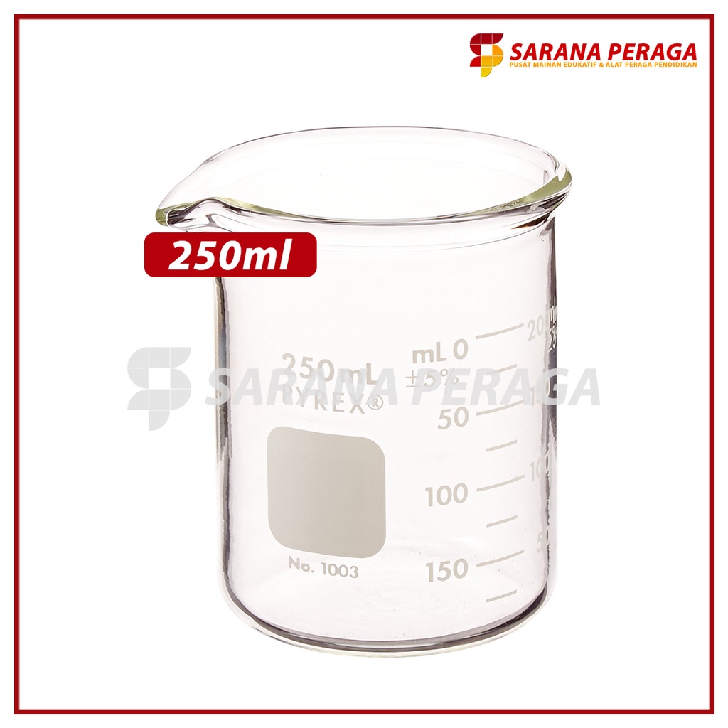 Jual SaranaPeraga - Beaker Glass / Gelas Kimia 250 ML Kaca - Alat ...