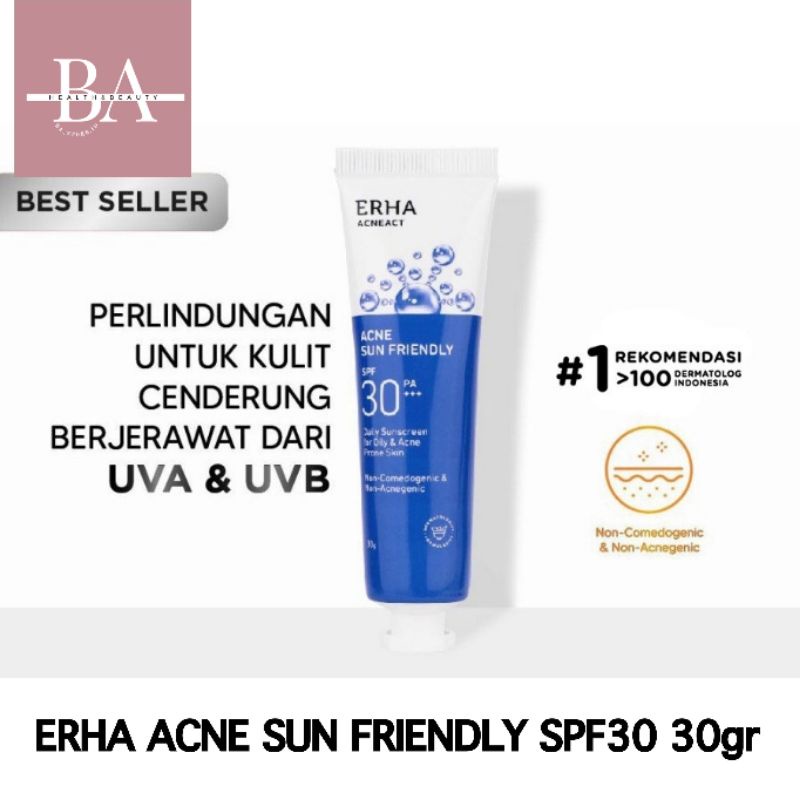 Jual ERHA AcneAct Acne Sun Friendly SPF 30 PA +++ 30gr | Shopee Indonesia