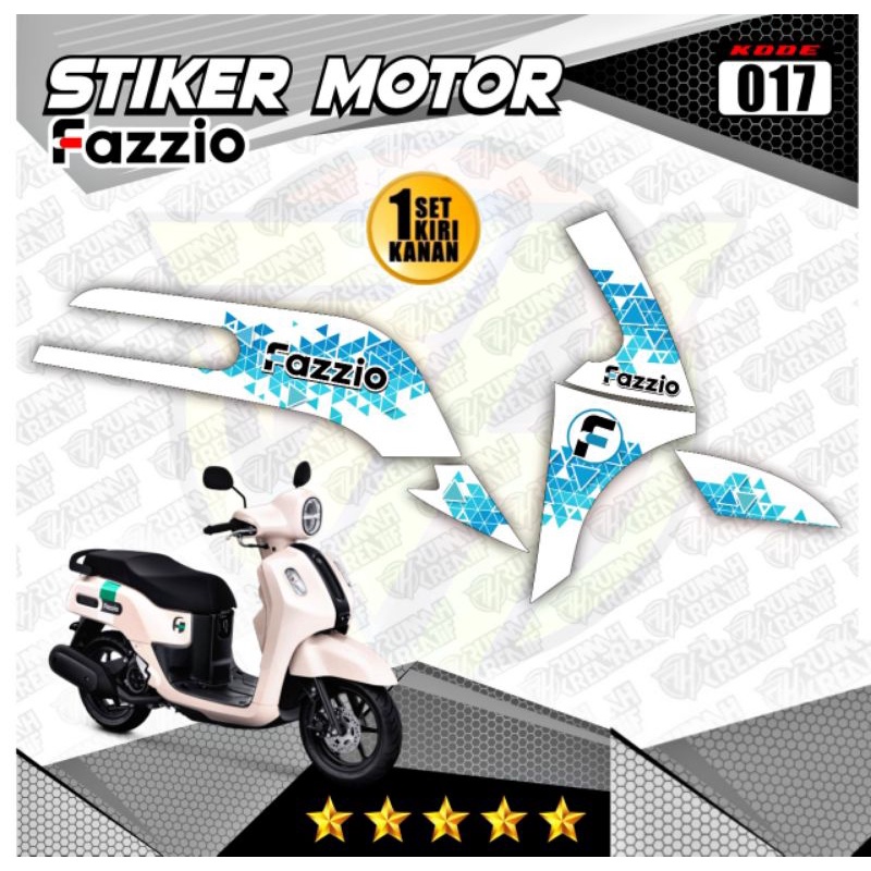 Jual Decal Sticker Striping Variasi Yamaha Fazzio 125 - Yamaha Fazzio Hybrid |Decal Fazzio - Lis ...