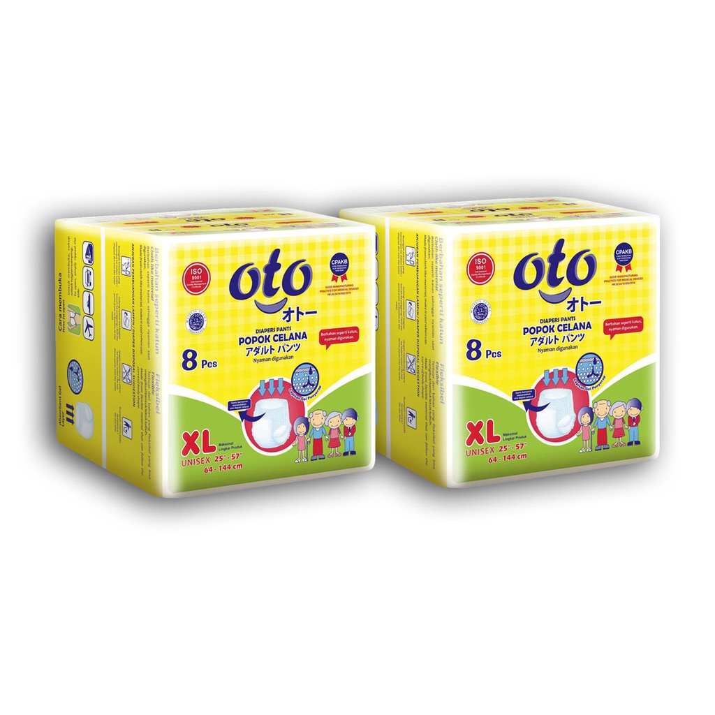 Jual OTO Diapers Adult Pants / Popok Dewasa model Celana Ukuran XL, isi 8 pcs [Twinpack ...