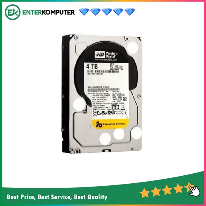 Jual WDC 4TB SATA3 64MB - Black Ver-2 - WD4003FZEX - Garansi 5 Th ...