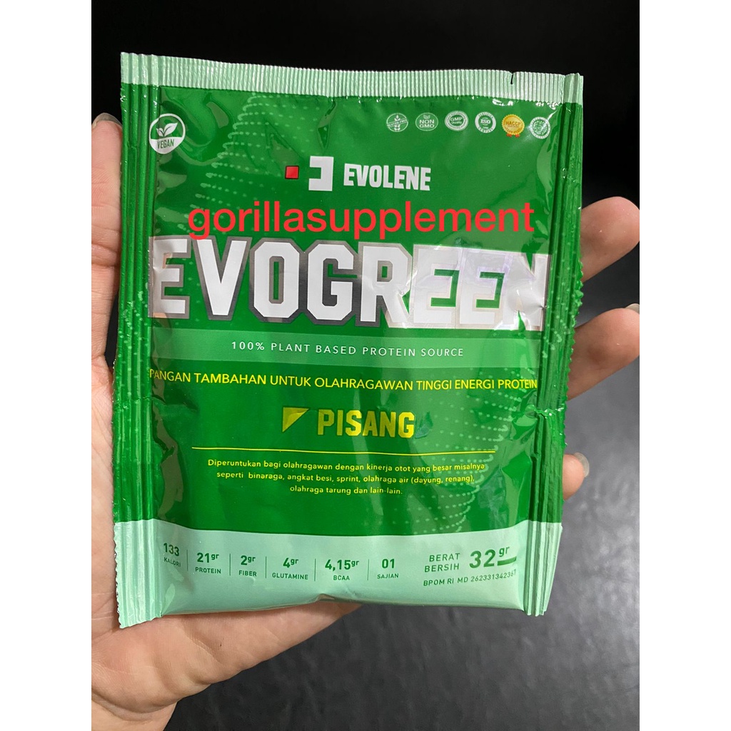 Jual EVOLENE EVOGREEN 1 Sachet / 1 Serving Vegan Protein Lactose Free ...
