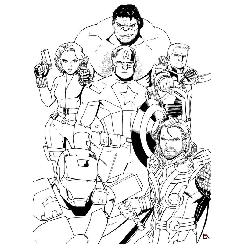 Jual Gambar Sketsa Mewarnai / Avenger / Part 1 / Gambar Sketsa / Gambar ...