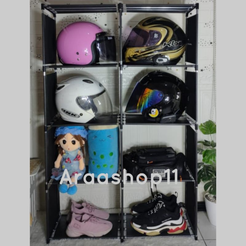 Jual RAK HELM SERBAGUNA 2 SISI 10 TINGKAT MUAT LEBIH BANYAK LUAS DAN ...