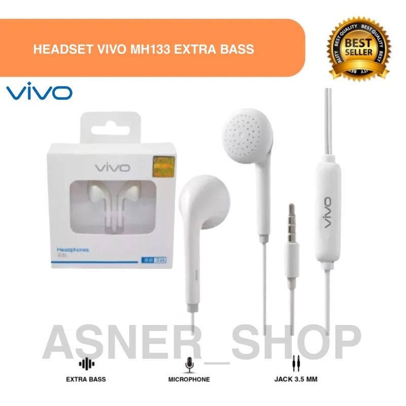 Jual Headset Vivo Earphone MH133 Full Extra Bass R9 / V19 / Y91 ...