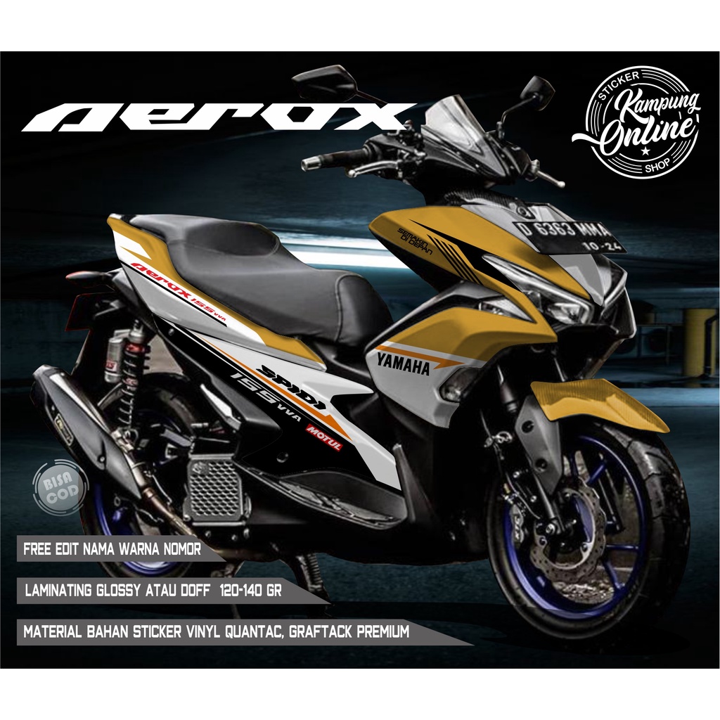 Jual sticker decal aerox old sticker striping full body variasi sticker ...