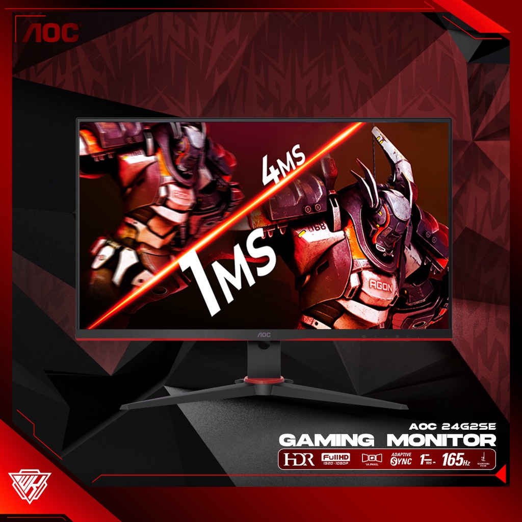 Jual Monitor AOC 24G2E (144hz 24inch IPS FreeSync Premium 1ms HDR Mode ...