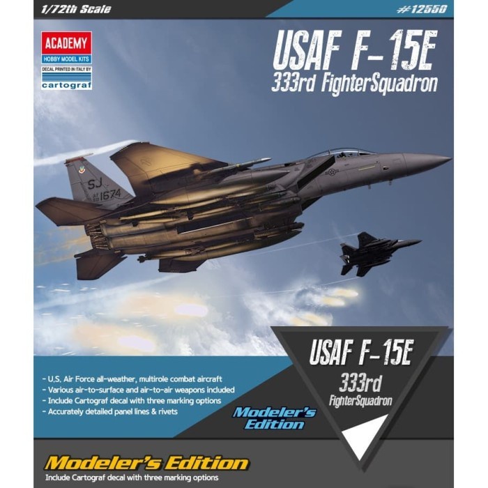 Jual Model Kit Academy USAF F-15E "333rd Fighter Squadron" 12550 1/72 ...