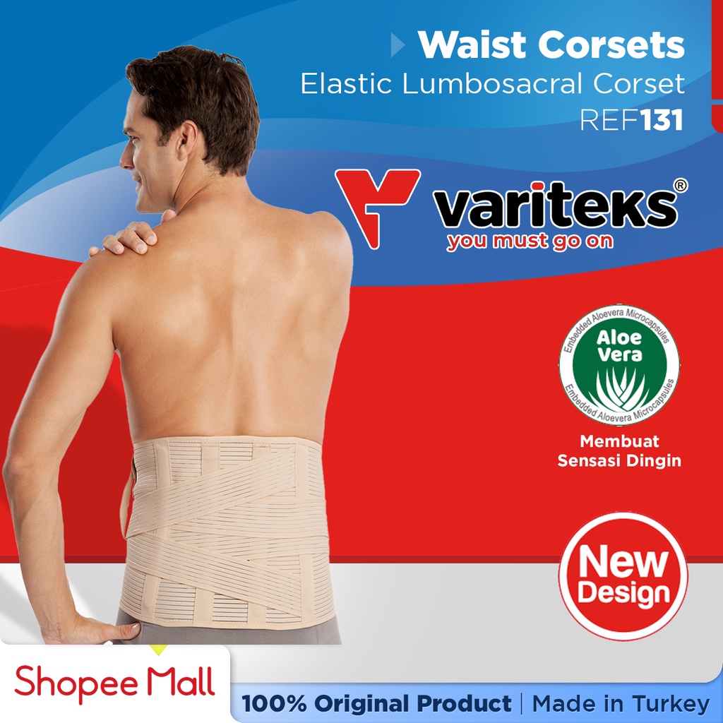 Jual VARITEKS 131 Elastic Lumbosacral Corset Waist Corset | Shopee ...