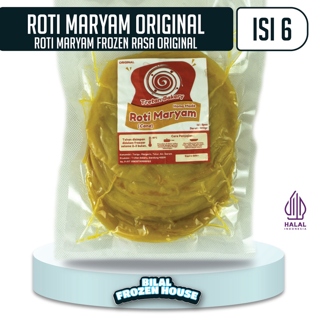 Jual Roti Maryam - Roti Canai Frozen - Roti Cane Tretan Bakery | Shopee ...