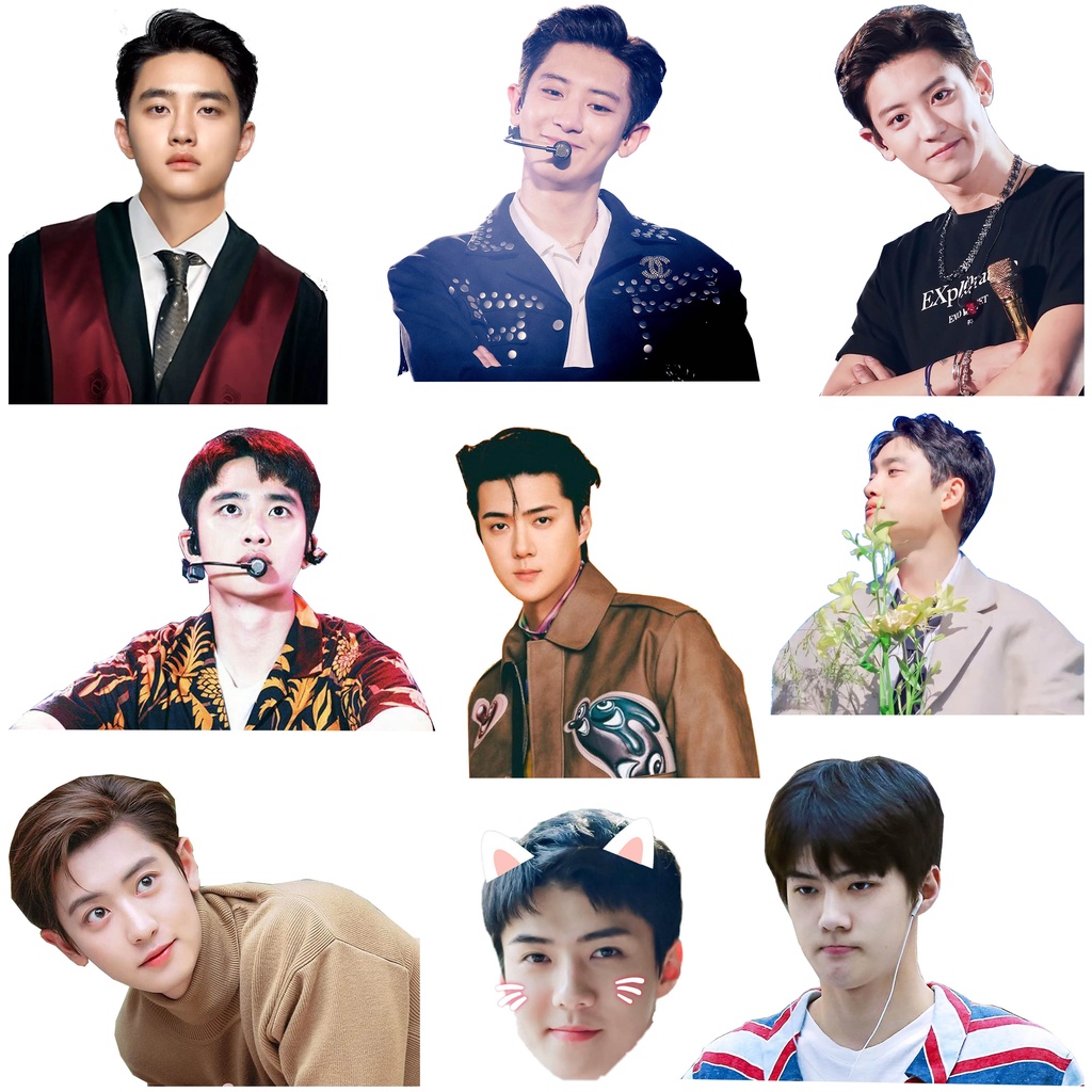Jual Stiker Sehun Chanyeol DO Kai EXO Sticker Kim Jong In BISA CUSTOM ...