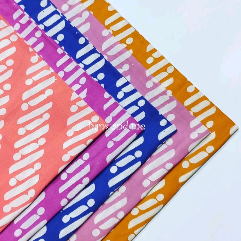 Jual Kain Perca Batik Cap Motif Parang Klithik Pastel (per set ...