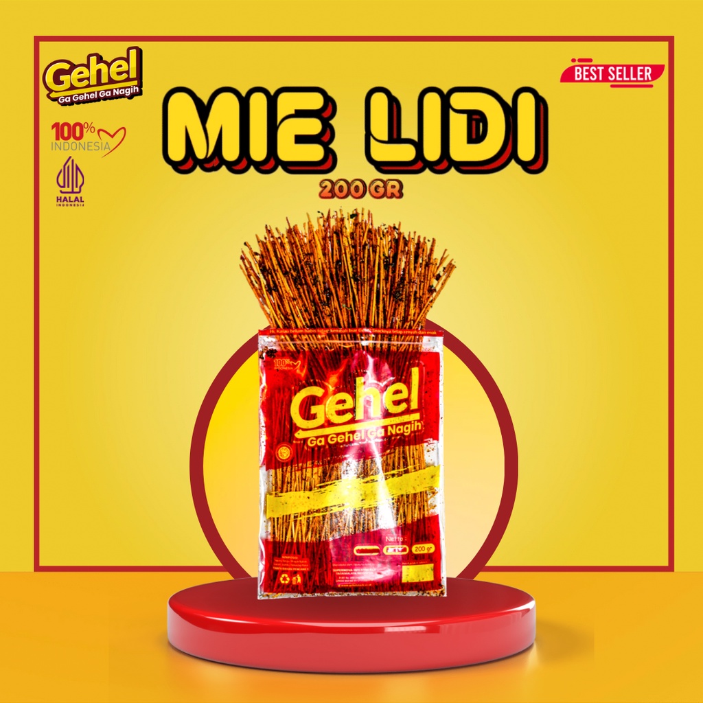 Jual Gehel Mie Lidi 200gr - Makanan Ringan (Grosir) | Shopee Indonesia
