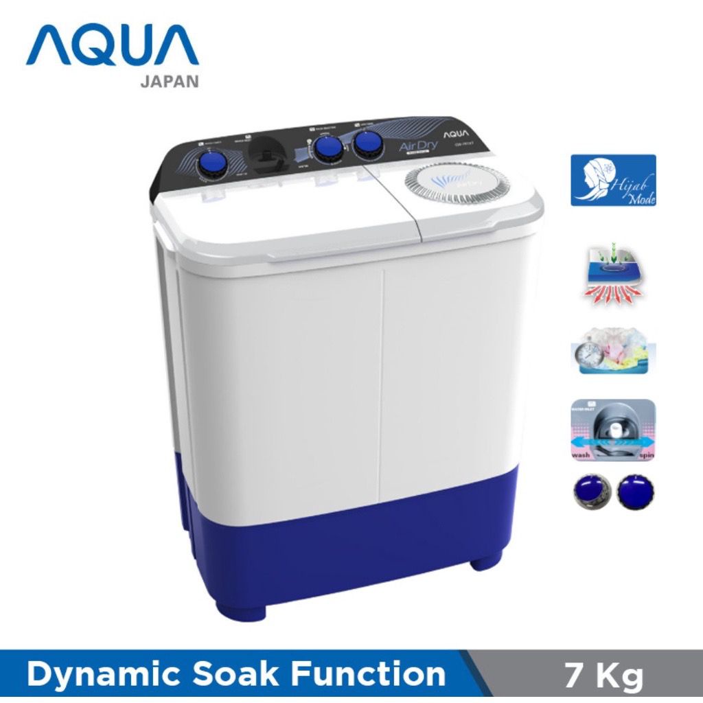 Jual AQUA MESIN CUCI WASHING MACHINE ALAT CUCI PENGERING BAJU 2 TABUNG ...