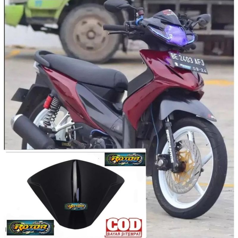 Jual Visor honda revo absolute bahan tebal hitam kilap plus lem 3m ...