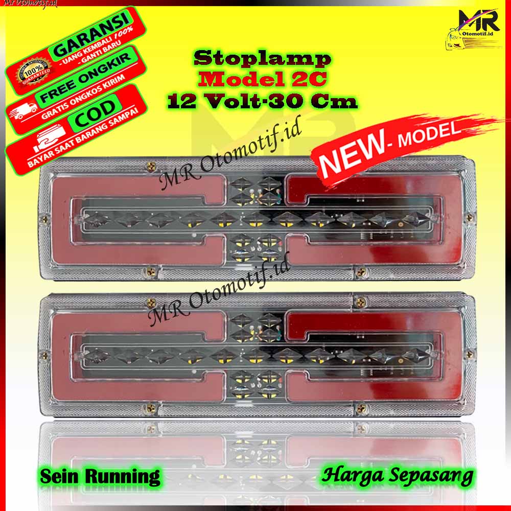 Jual Lampu Rem Belakang Stop Lamp LED Model 2C ST 1241 Truk Canter Hino ...