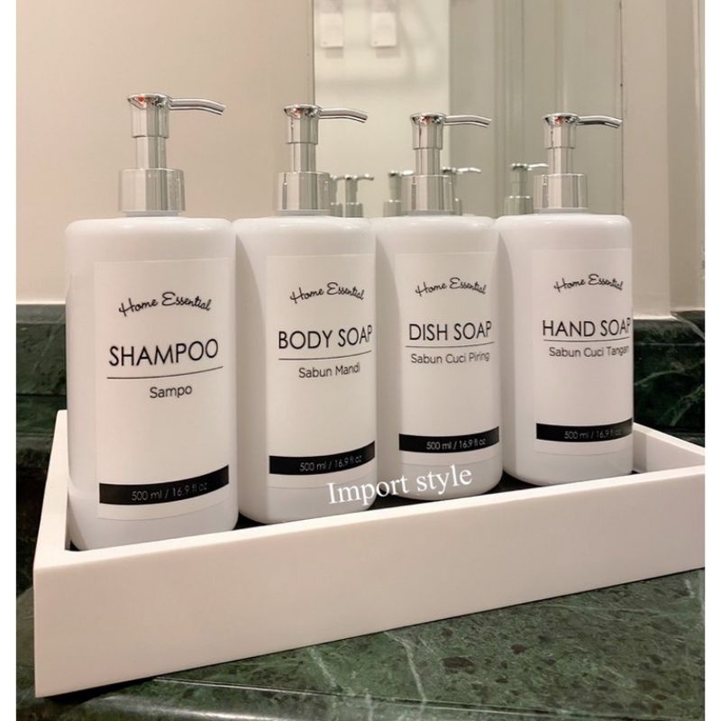 Jual botol PUTIH GLOSSY EXCLUSIVE 500ml STIKER KOTAK TULISAN ...