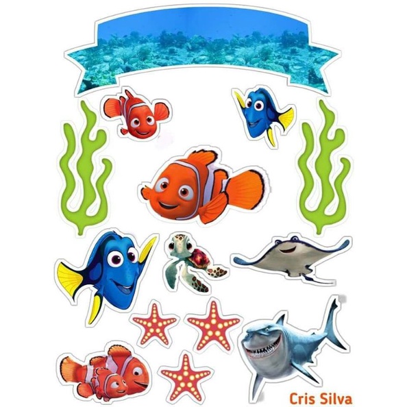 Jual Topper cake FREE NAMA tema ikan nemo | Shopee Indonesia