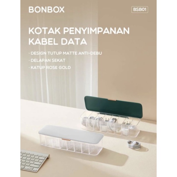 Jual Bonbox BSB01 Kotak Penyimpanan Kabel Charger Free Velcro Tape ...