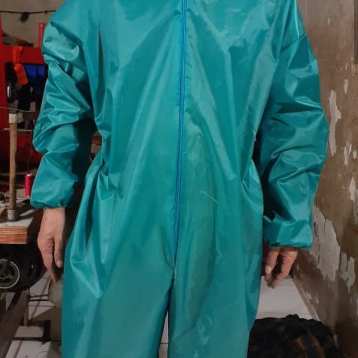 Jual Baju APD Hazmat(bisa dicuci)-bahan parasut Waterproof | Shopee ...