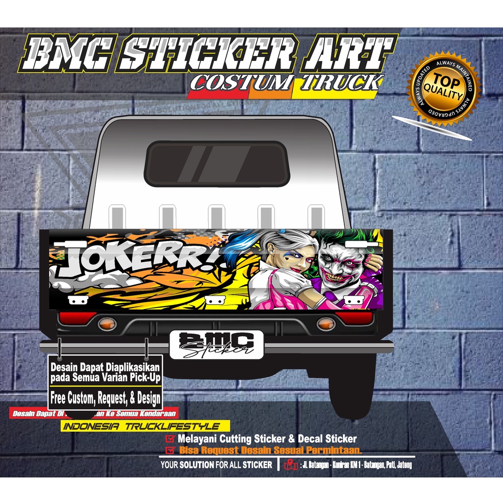 Jual STICKER DECAL PINTU BAK PICKUP/STIKER VARIASI PINTU MOBIL GRANMAX ...