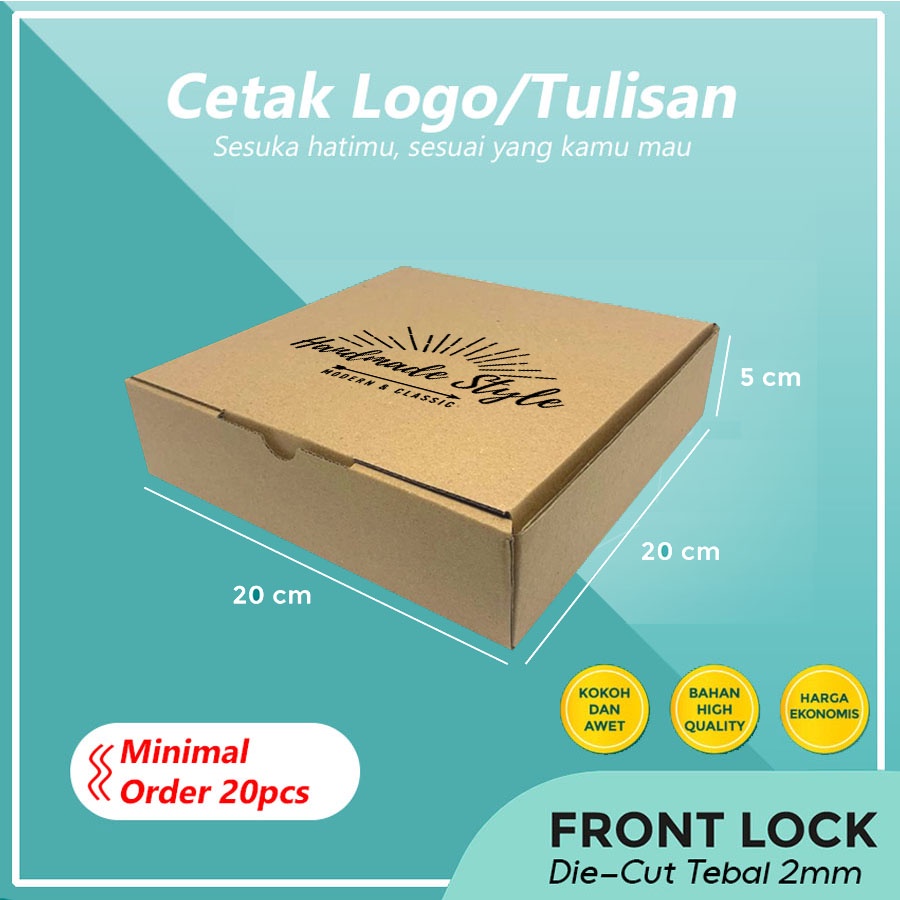 Jual (+SABLON) Kardus Custom Uk. 20x20x5 CM / Kardus Packing Olshop ...