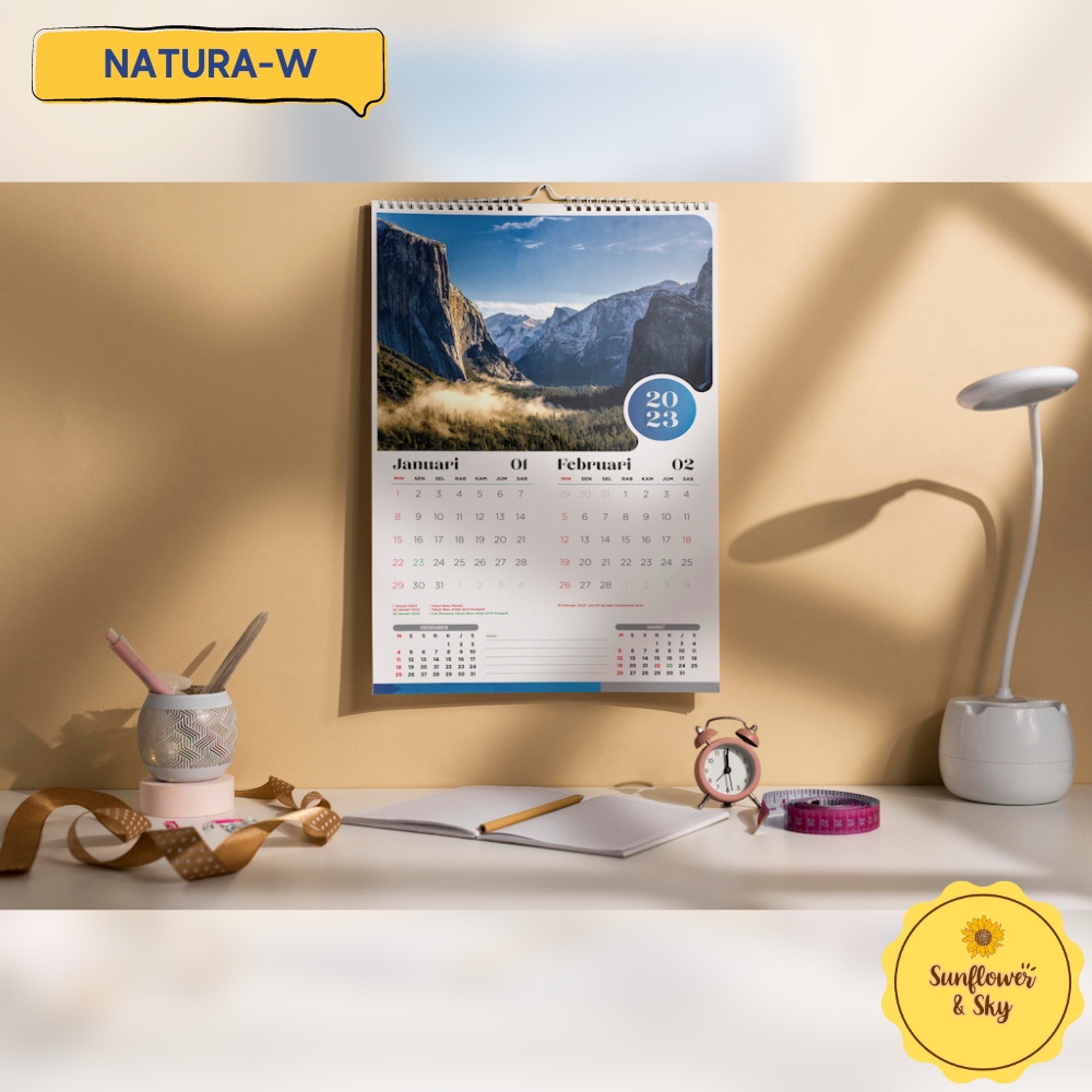 Jual NATURA Kalender Dinding 2023 Tema Alam Wall Calendar Kalender 2023 ...