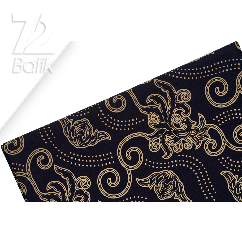 Jual KAIN BATIK PREMIUM Bahan Katun Motif Fox Warna Hitam 722624 CAP ...