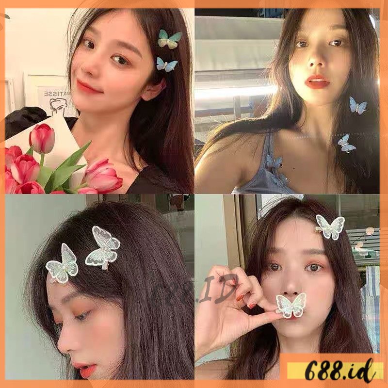 Jual [688.id] Jepit Rambut ButterFly Cantik Fashion Korea Jepitan ...