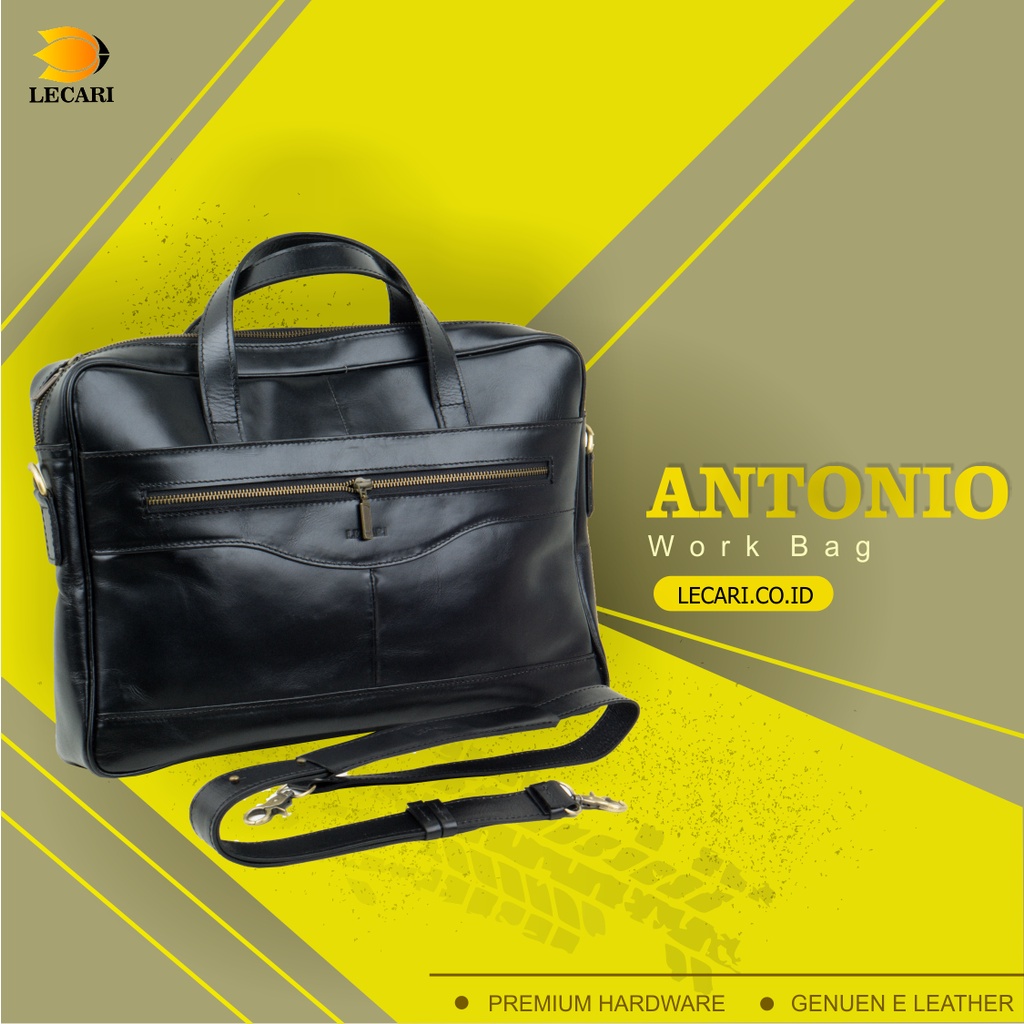 Jual Lecari Antonio Tas Kerja Laptop Pria Wanita Kulit Asli Leather ...