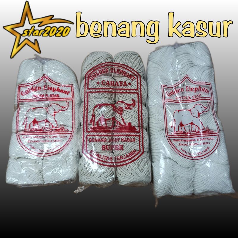 Jual benang kasur cap gajah isi 10 pcs /benang bangunan 1pack | Shopee ...