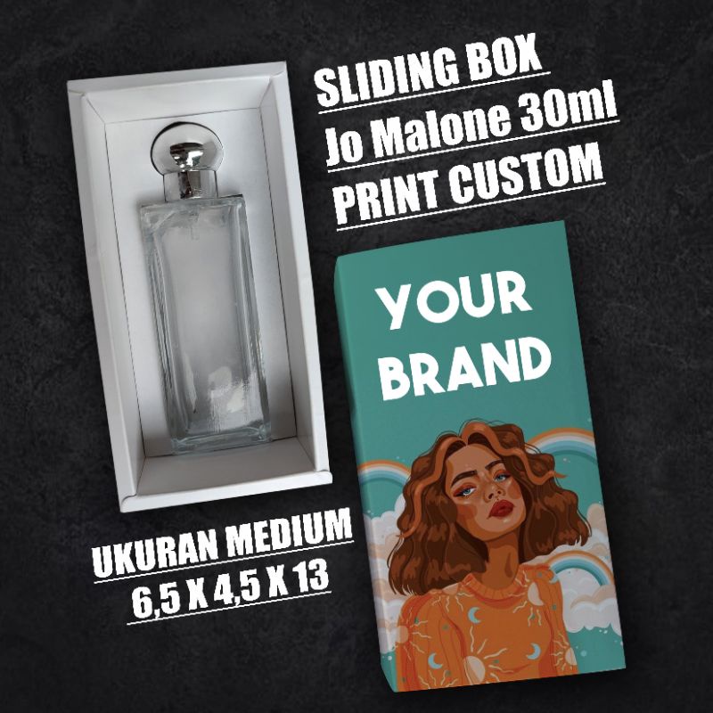 Jual SLIDING BOX PARFUM CUSTOM / JO MALONN 30ml / Custom Sliding Box ...