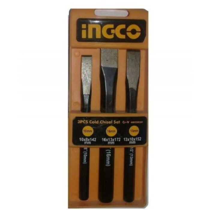 Jual INGCO PAHAT BATU BESI SET / BETEL PAHAT / COLD CHISEL HKCCS0301 ...