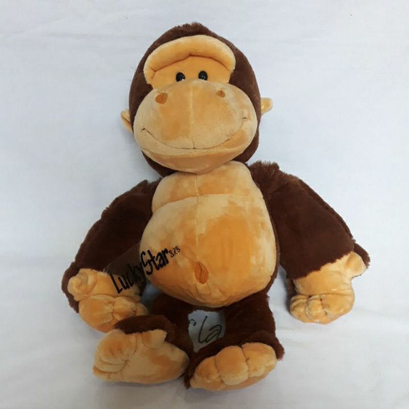 Jual Boneka Monkey Monyet L Bahan Soft Plush Toys Best Quality Gemes ...