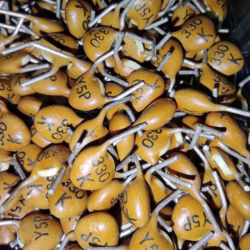 Jual 330pf Y5P Vintage Ceramic Capacitor 331 330 picofarad pico ...