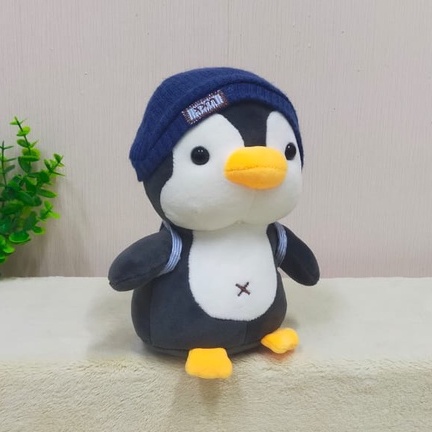 Jual Boneka Pinguin Topi Tas Rajut 20cm/8"/Boneka Baby Pinguin/Boneka ...
