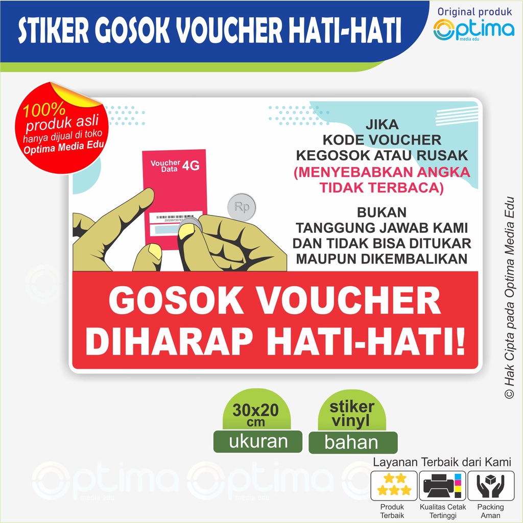 Jual Stiker Konter Pulsa, Gosok Voucher Harap Hati-Hati | Shopee Indonesia