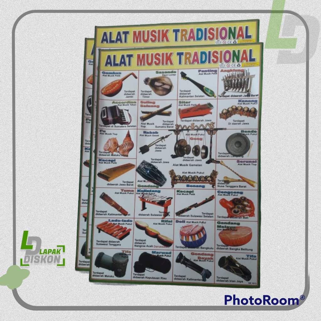 Jual Poster alat musik tradisional , poster murah , poster anak ...