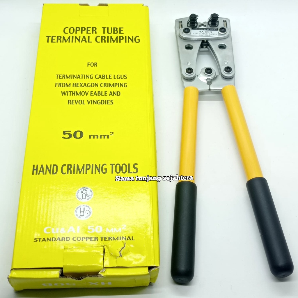Jual TANG CRIMPING TOOL 06-50 MM - TANG PRESS SKUN HX-50B | Shopee ...