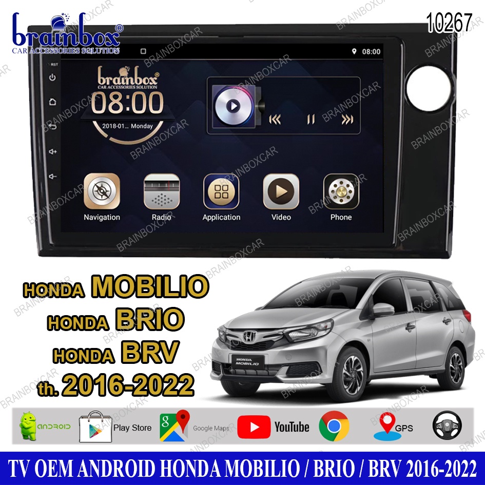 Jual Brainbox TV Mobil OEM Honda Brio Mobilio BRV 2016-2022 Android ...