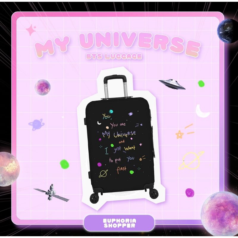 Jual koper luggage BTS 'My Universe' by Euphoriashopper | Shopee Indonesia