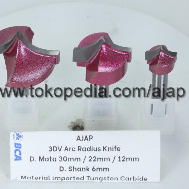 Jual Mata router 3DV Arc Radius Heavy Duty Wood working 3D CNC V Groove ...