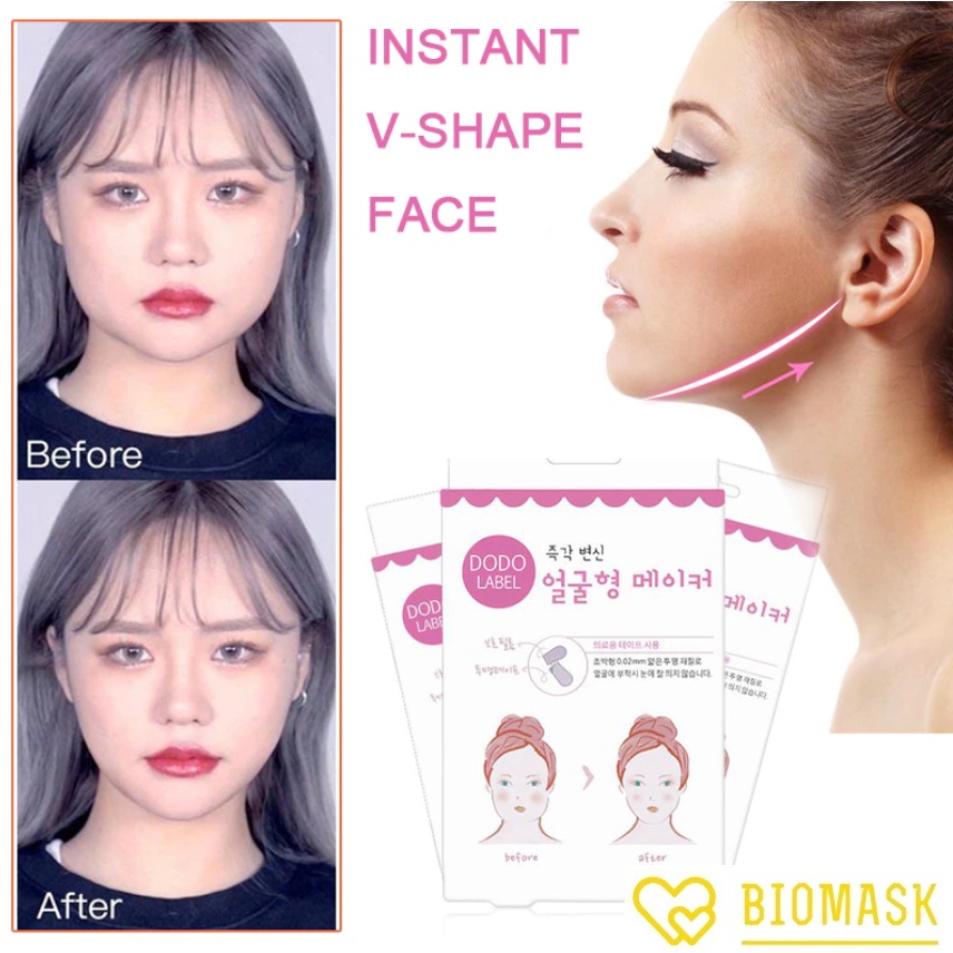 Jual [isi 40 pcs] Dodo Label Penirus Pipi V Shape Tape Pengencang Korea Viral Face Lift Tape For ...